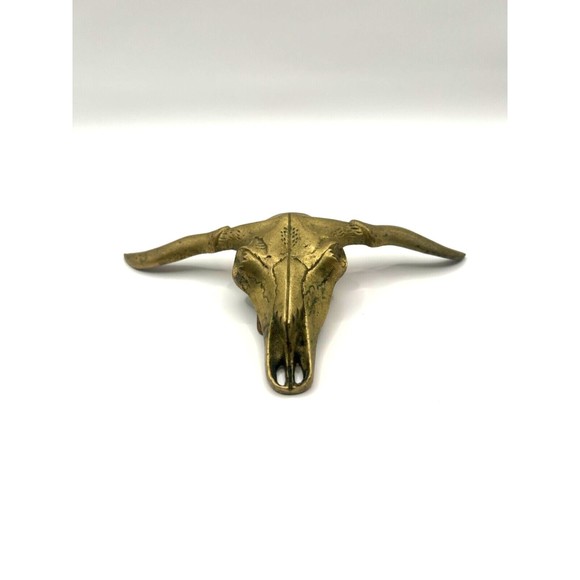 Unbranded | Accessories | Vintage Brass Longhorn Cattle Steer Cow Skull ...